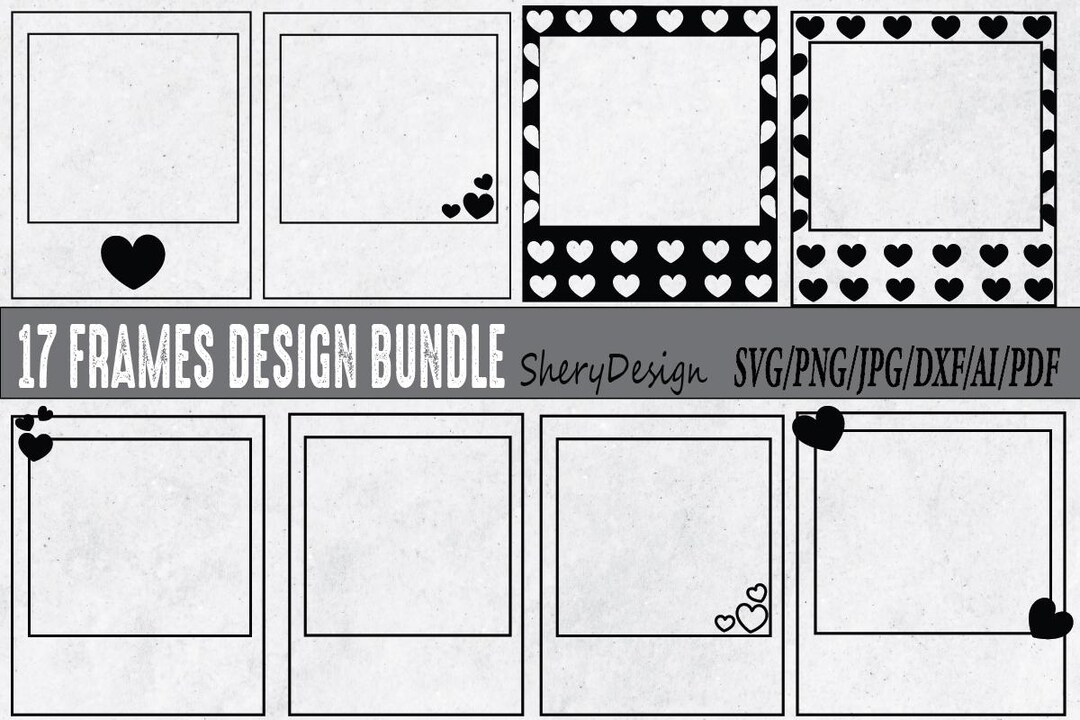 Frame Border SVG Bundle, Square Frames SVG, Fancy Borders SVG, Fancy ...