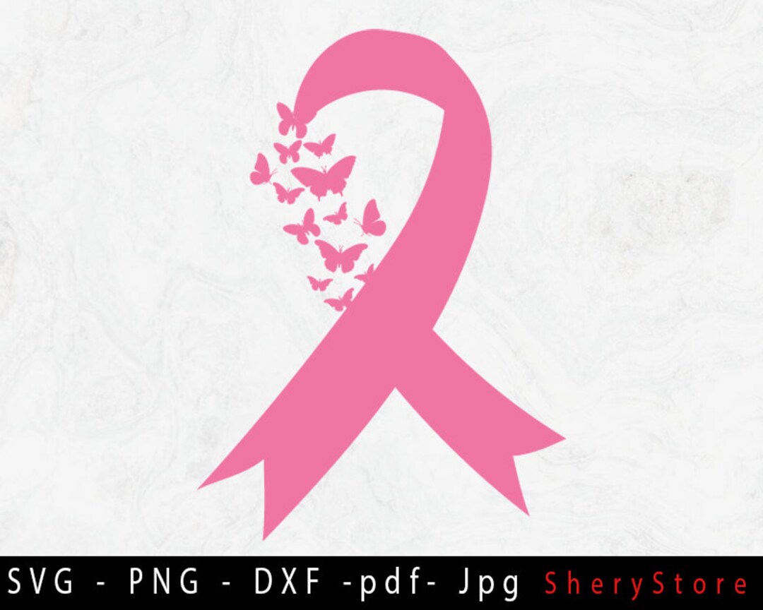 Feather Breast Cancer SVG, Breast Cancer SVG, Breast Cancer Ribbon Svg ...