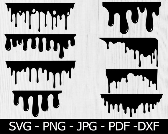 Dripping Borders Bundle SVG Dripping Borders SVG Dripping | Etsy