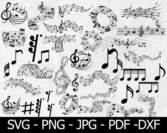 Musical Notes SVG Guitar Note Svg Musician Bundle Svg Music | Etsy