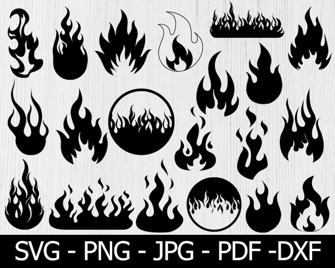 Fire Flame SVG, Fire Bundle Svg, Fire Svg, Flames Svg, Flame Svg, Fire ...