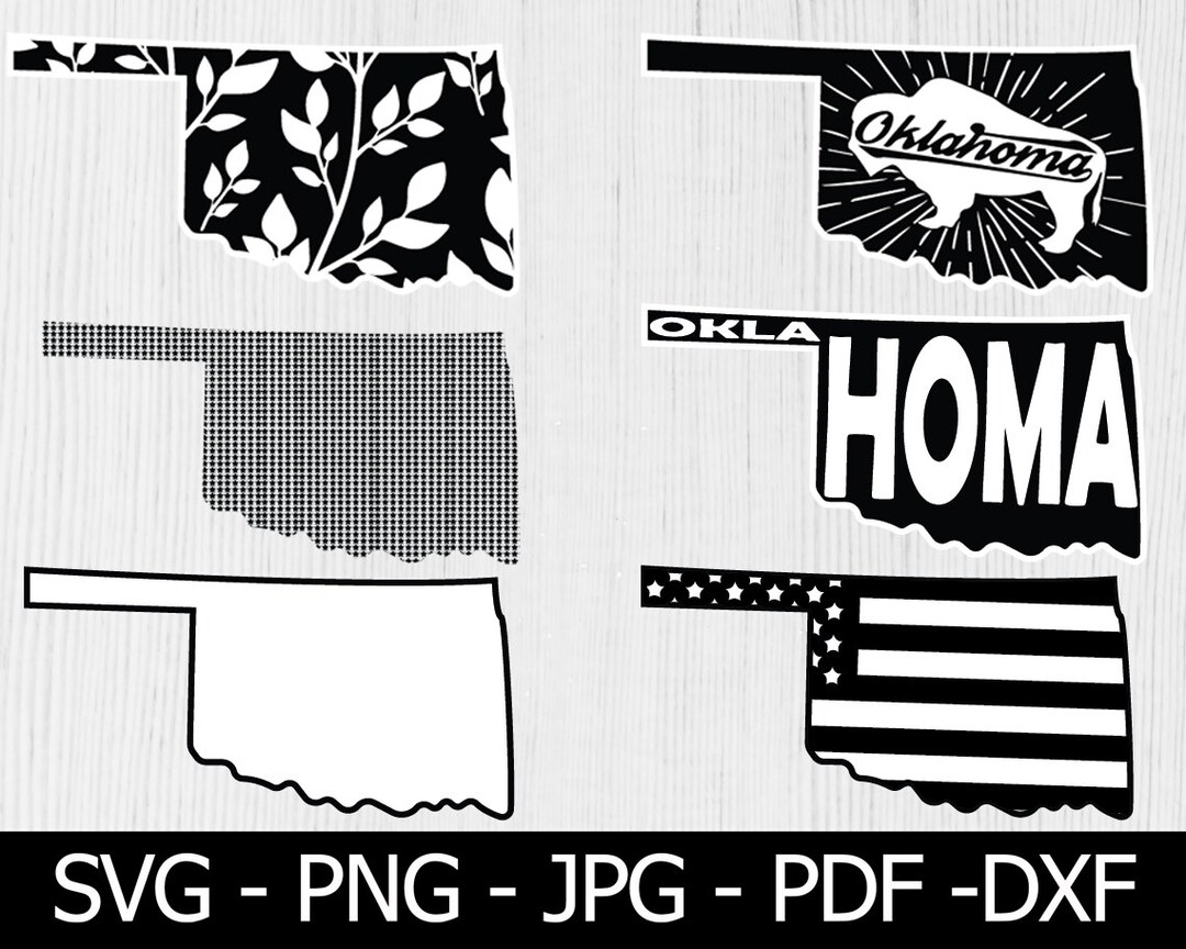 Oklahoma State SVG, Floral Oklahoma State, Oklahoma SVG, Oklahoma Home ...