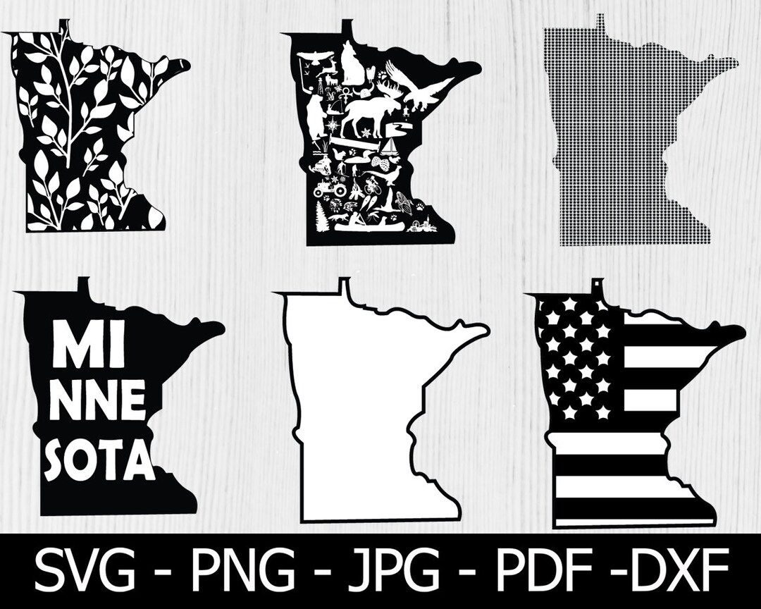 Minnesota State SVG, Floral Minnesota State, Minnesota SVG, Minnesota ...