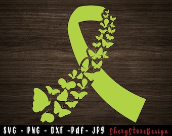 Lymphoma Png Lymphoma Awareness Green Heart Ribbon Lime - Etsy