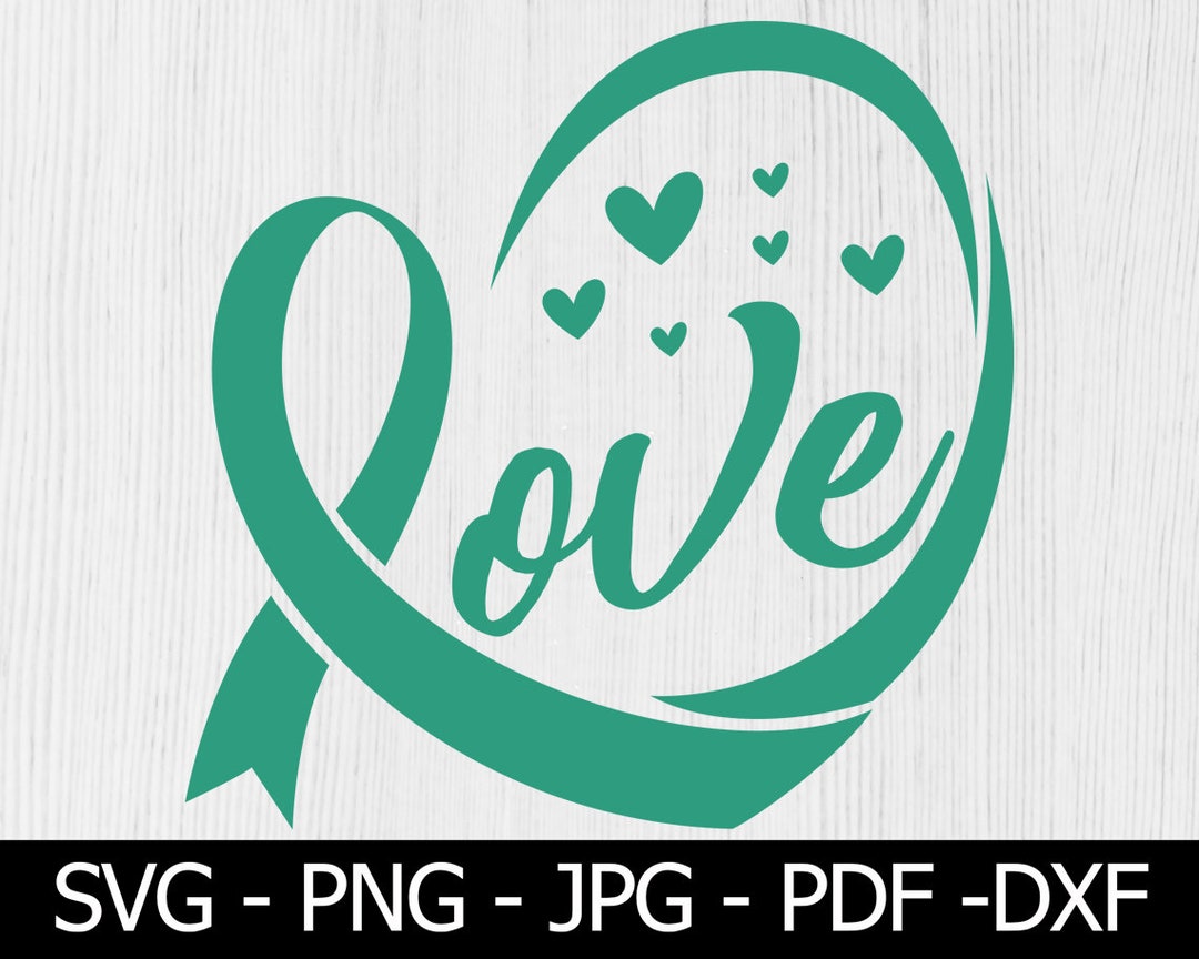 Feder grünes Band SVG, Leber-Krebs-Svg, Leber-Krebs-Geschenk, Krebs ...
