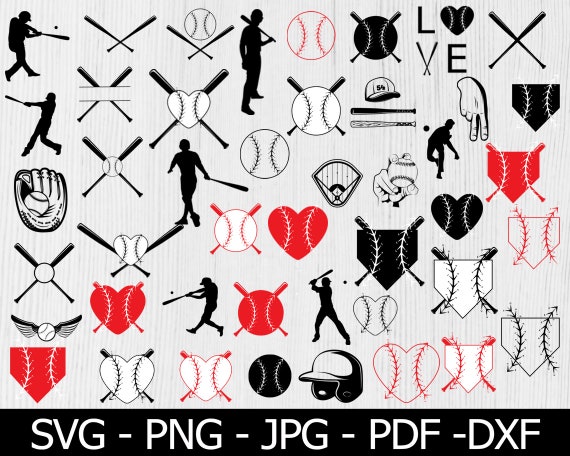 Baseball Bundle SVG Baseball Silhouette Love Baseball Svg - Etsy