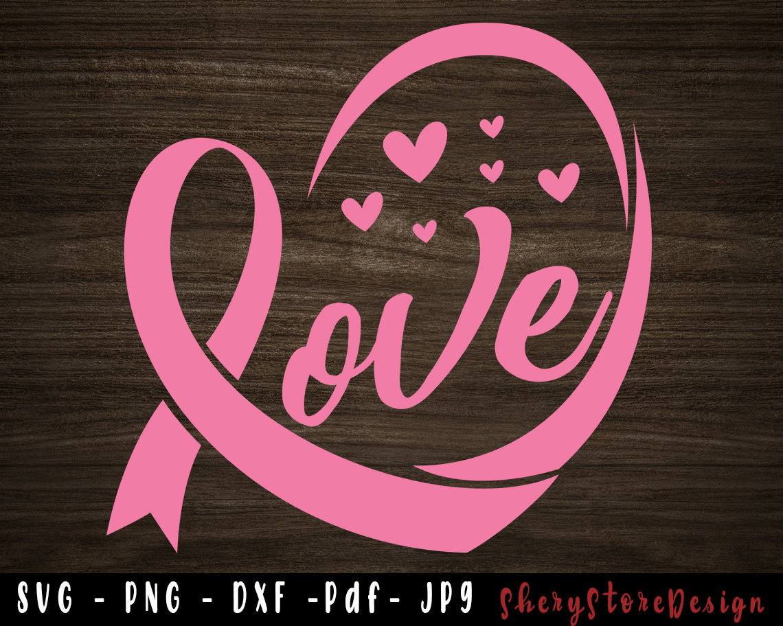 Feather Breast Ribbon SVG, Breast Cancer Svg, Breast Cancer Gift ...