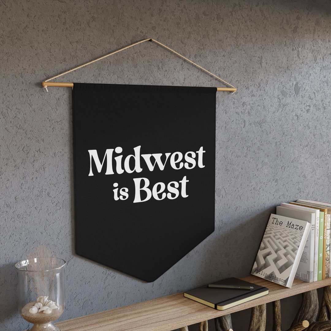 Midwest is Best Pennant Flag | Retro Vibes | Midwestern | Home Decor ...
