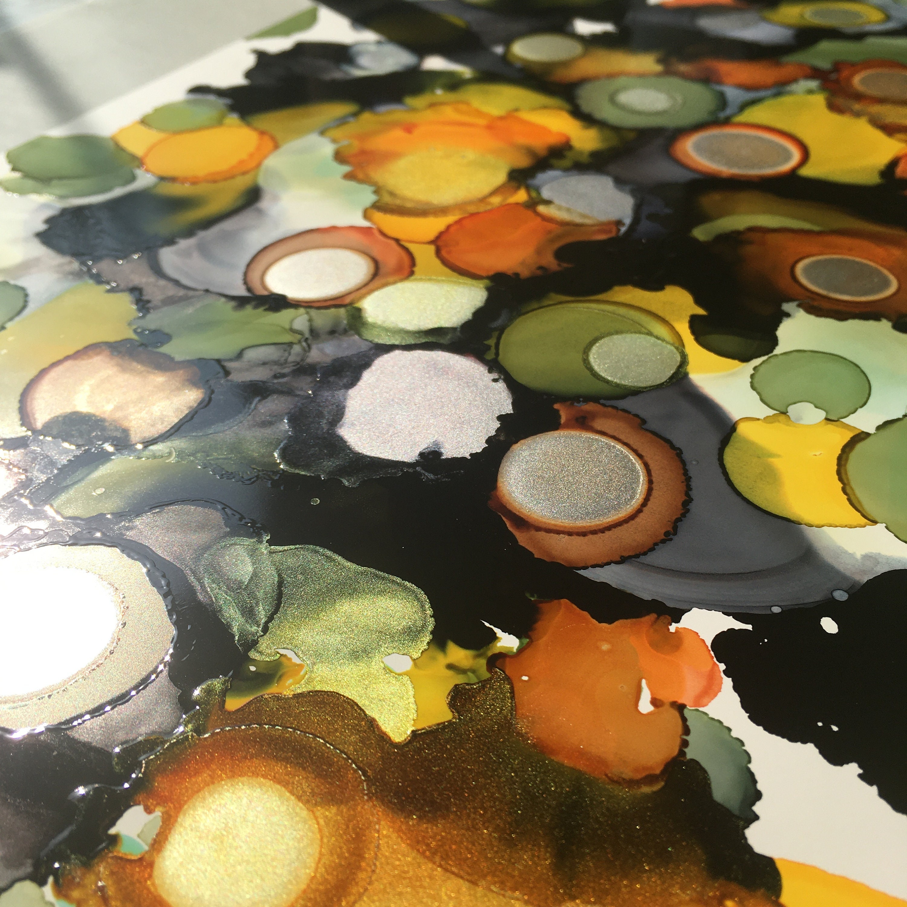 Original Alcohol Inks Artwork A3 Size autumn Sun - Etsy UK