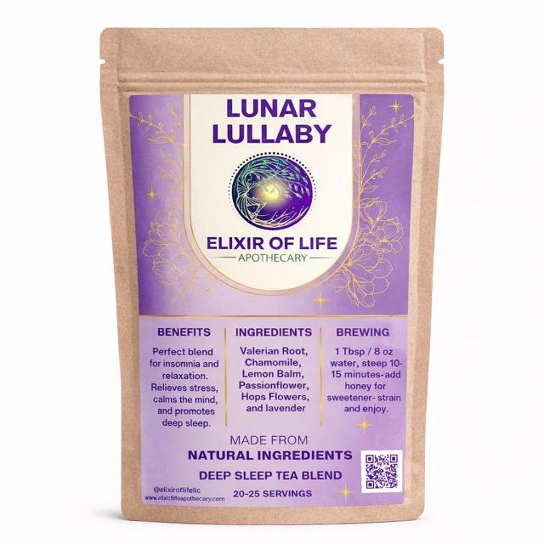 Lunar Lullaby Nighttime Ritual Tea | Calming Herbal Bedtime Blend ...