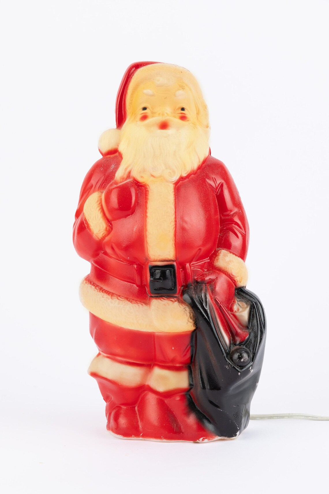 Vintage Santa Light up Blowmold Decoration - Etsy