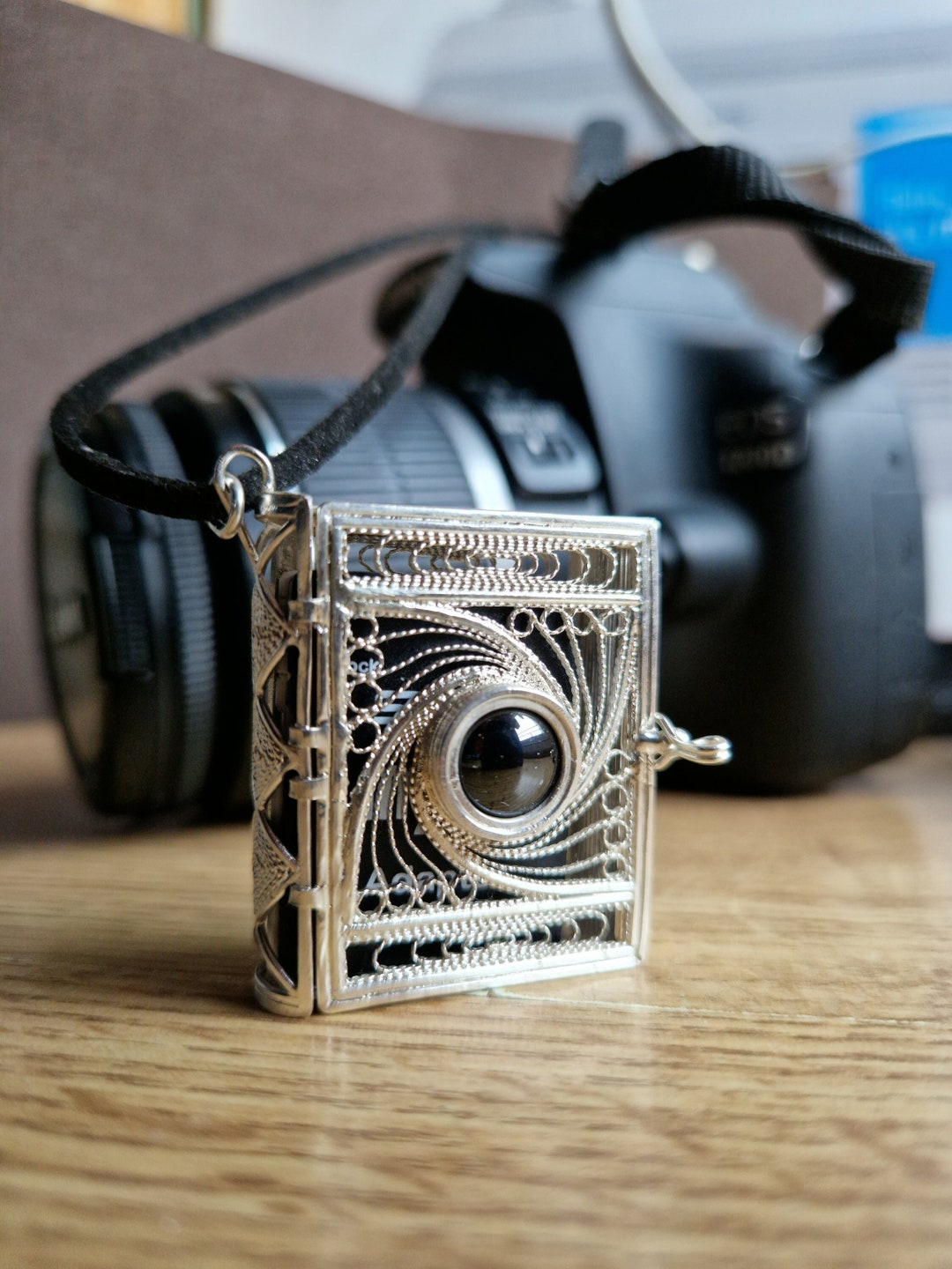 SD Book Locket a Silver Filigree Pendant With Memories - Etsy