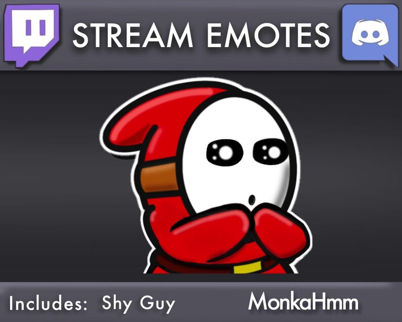 Shy Guy Monkahmm Twitch/discord Stream Emote digital - Etsy