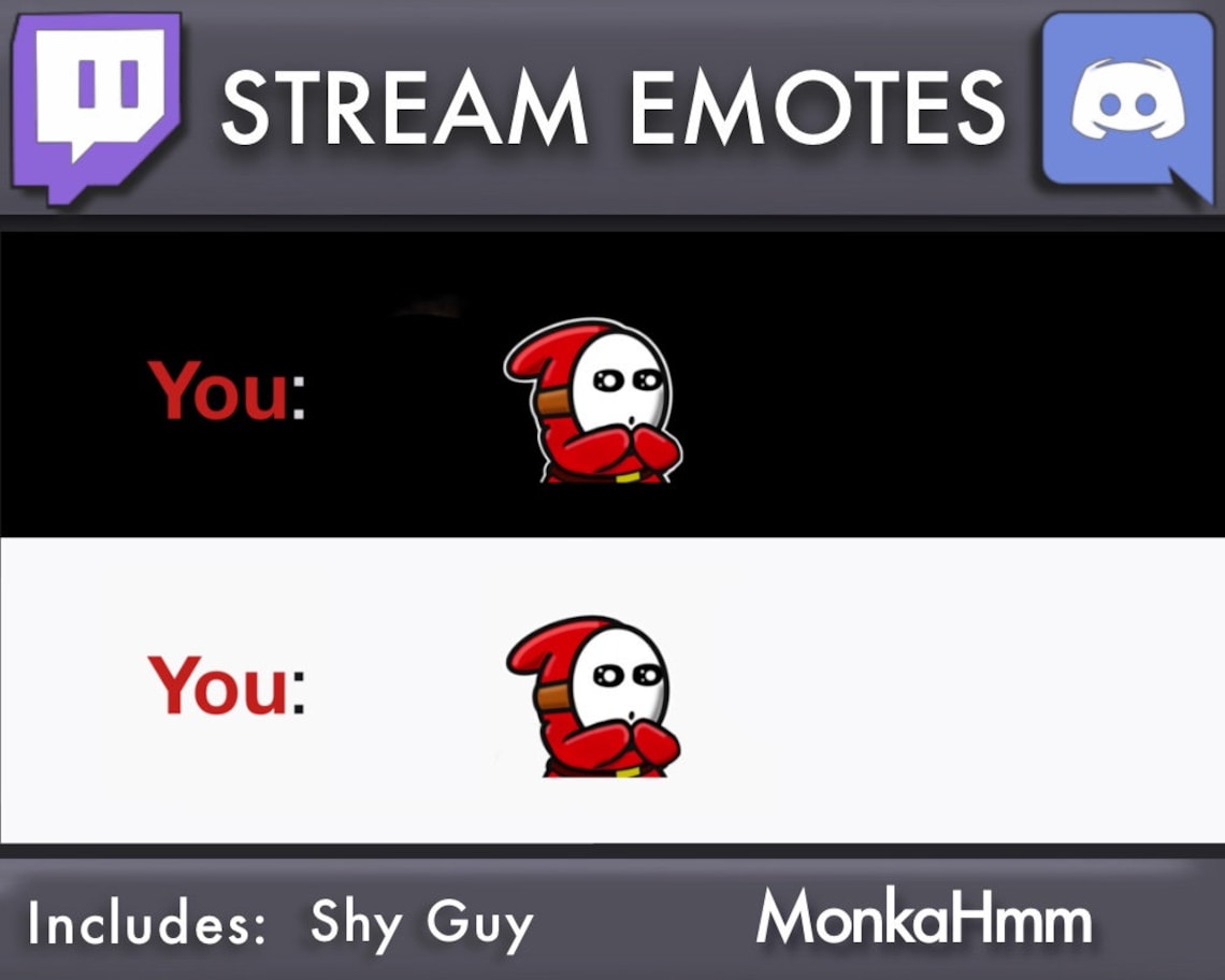 Shy Guy Monkahmm Twitch/discord Stream Emote digital - Etsy