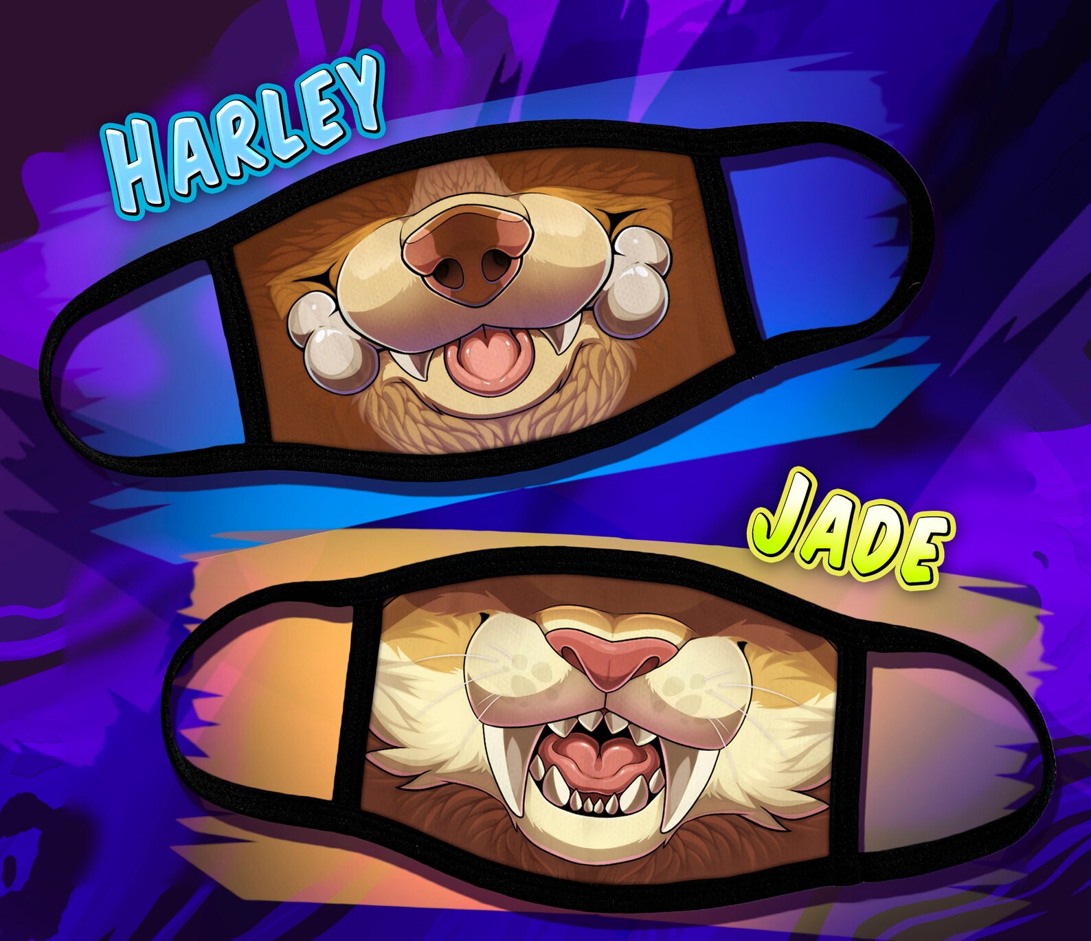 Furry Face Masks // Multiple Maw Styles | Etsy