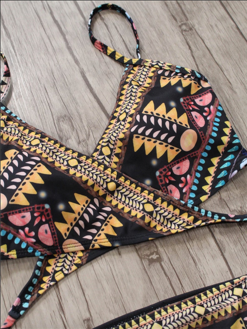 Tribal Bikini Tribal Swimsuit Aztec Bikini Push Up Bikini Women