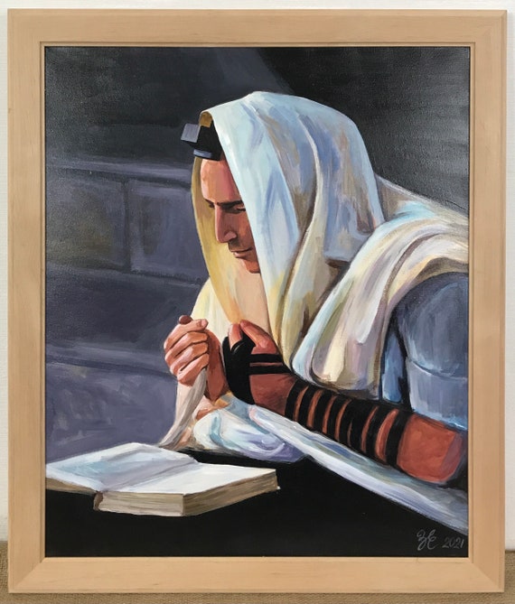 Jewish Man Praying Painting