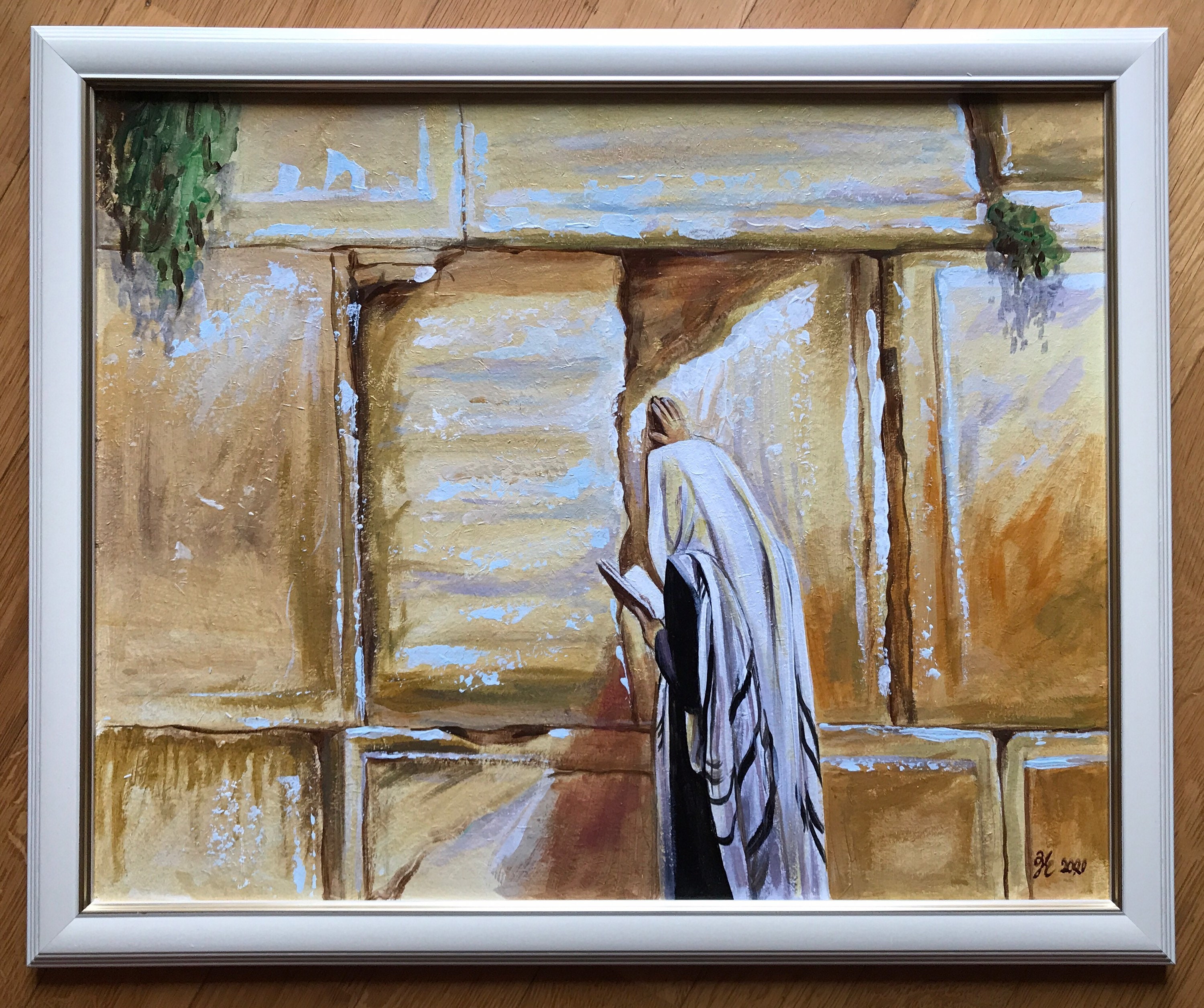 Original Acrylic Painting, Western Wall, Holy Land, Kotel, Jerusalem ...