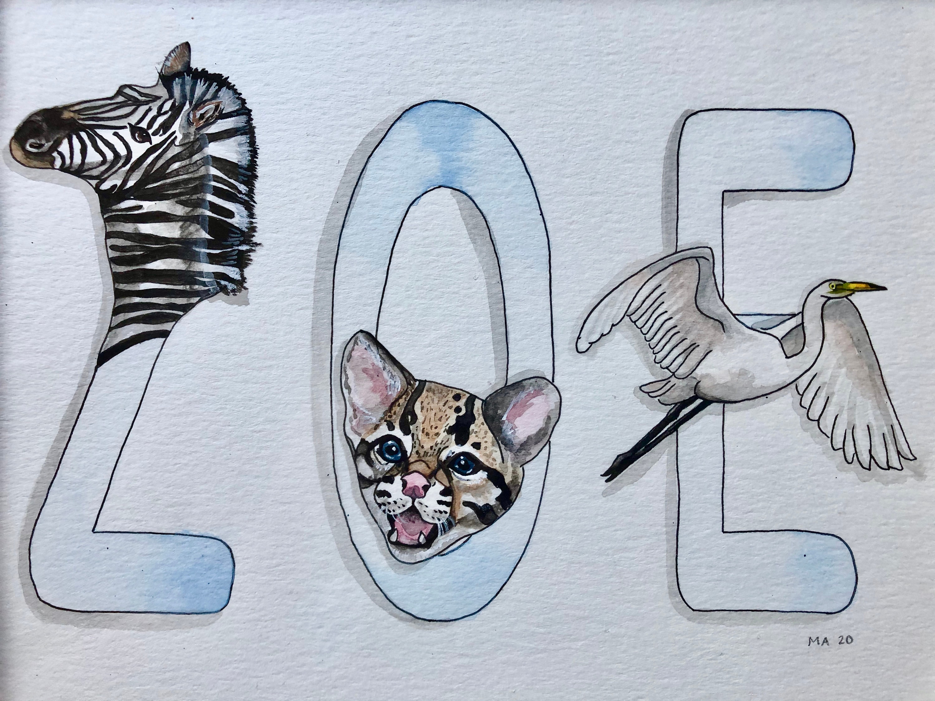 Custom Ani-mots Animal Name Illustration Children's Gift - Etsy Singapore