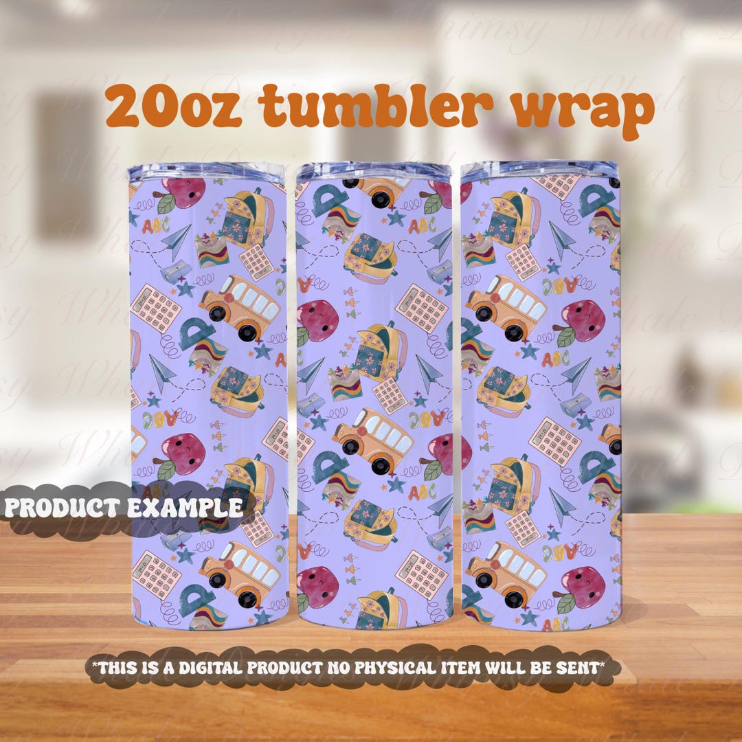 Tumbler Wrap – Paper Planes & Pencils | Seamless Digital File 300 DPI ...