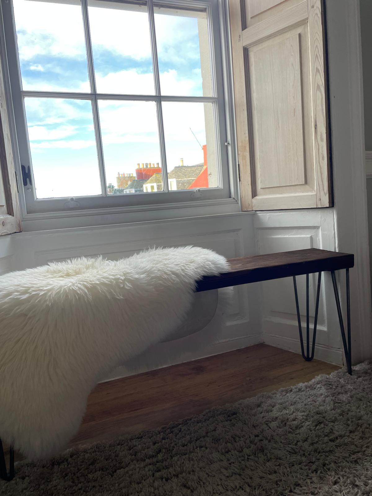 Shou Sugi Ban Bench-bespoke Handmade Scottish Larch-hair Pin Legs - Etsy