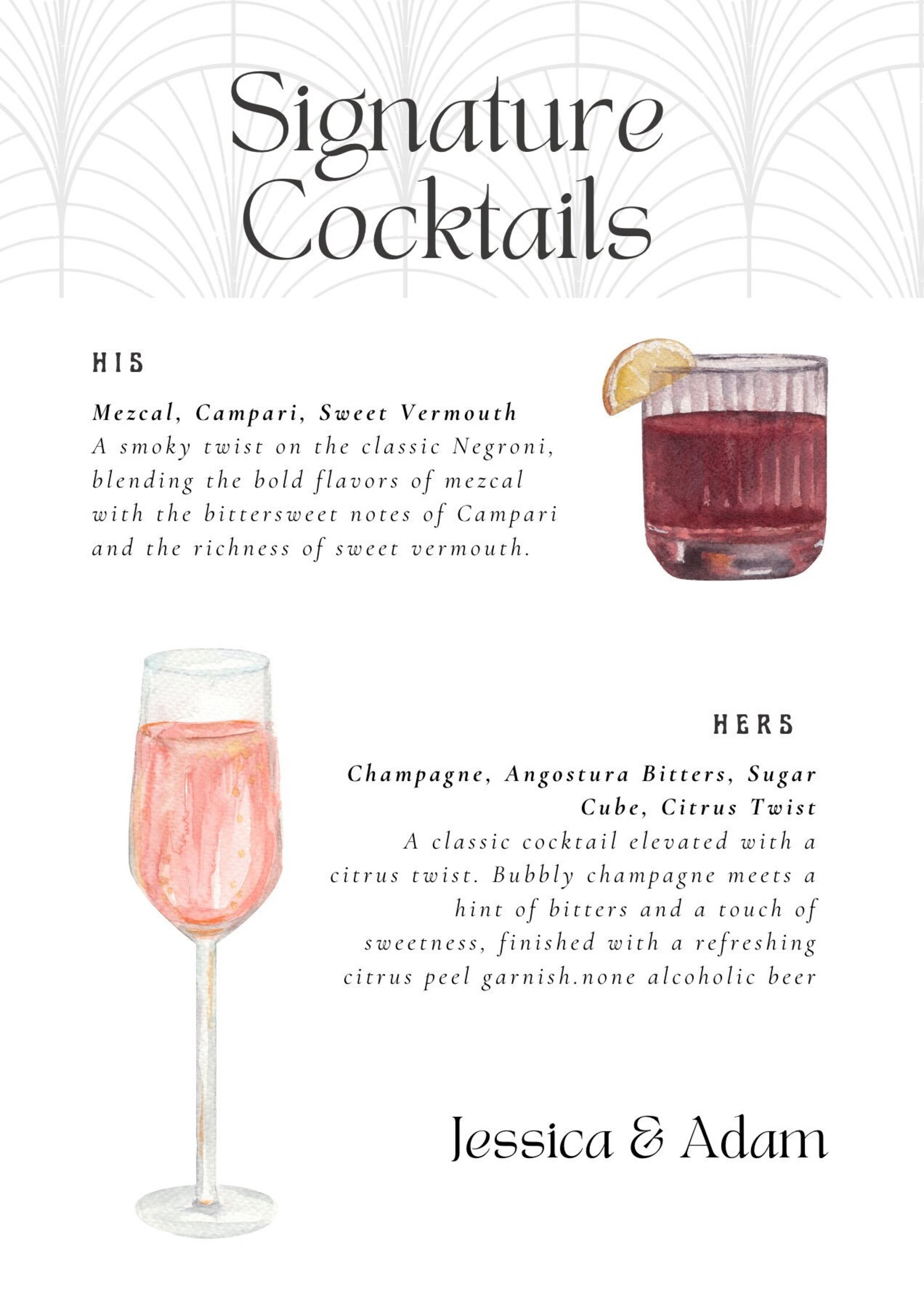 Bespoke Wedding Bar Menu-wedding Planning-wedding Ideas - Etsy