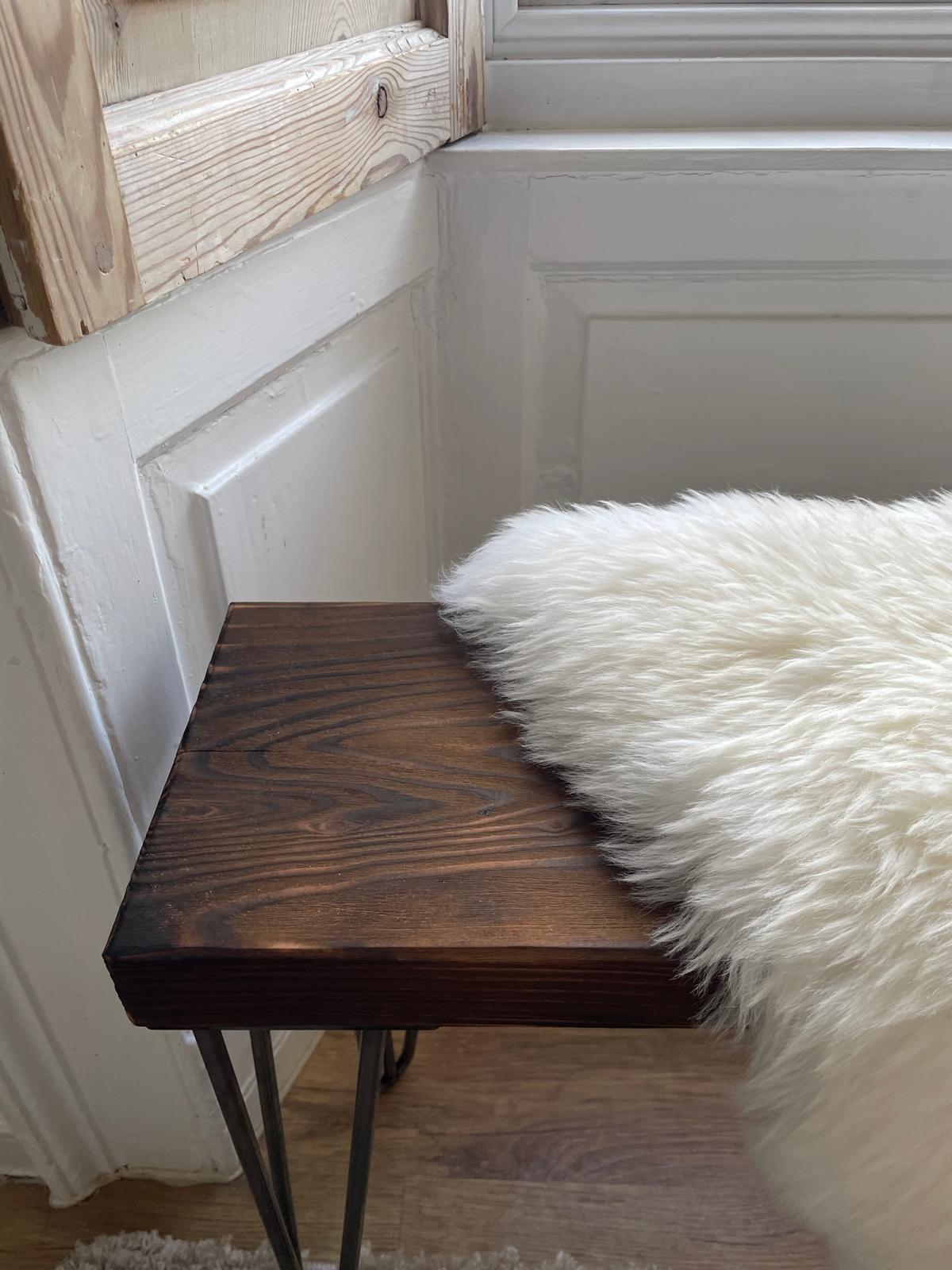 Shou Sugi Ban Bench-bespoke Handmade Scottish Larch-hair Pin Legs - Etsy