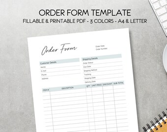 Screen Printing Order Form Printable T-shirt Business Form - Etsy
