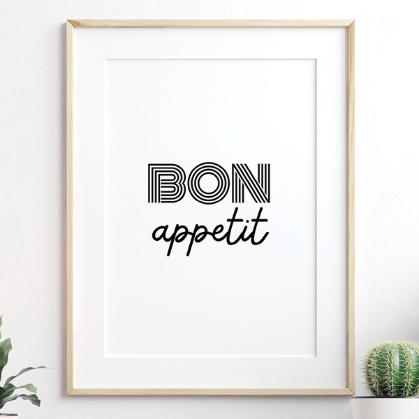 Bon Appetit Printable - Etsy