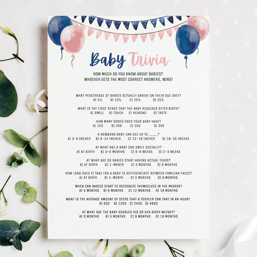 Gender Reveal Games Virtual Baby Shower Games Printable - Etsy