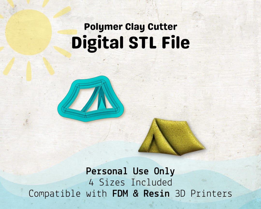 Tent Clay Cutter STL File: Camping Jewelry Design (digital Download) - Etsy