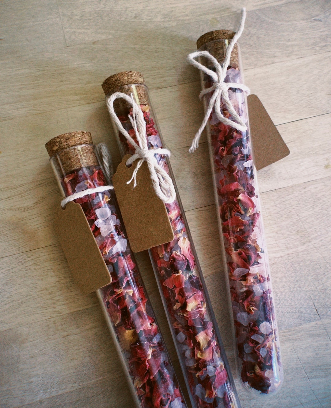 Test Tube Rose Petal Himalayan Bath Salts Gift - Etsy