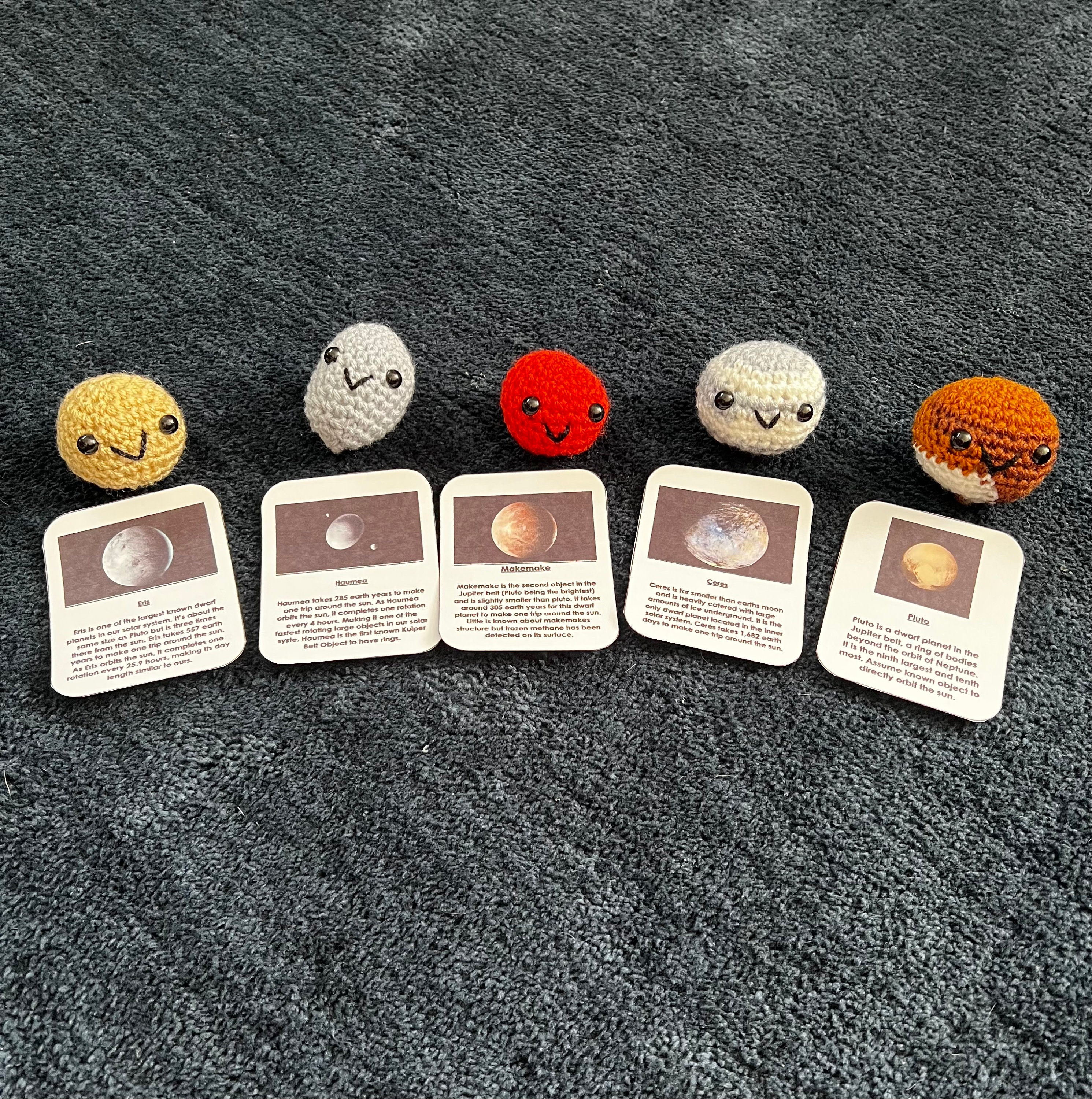 Crochet Dwarf Planets/solar System/ Crochet Planets/ Planets ...