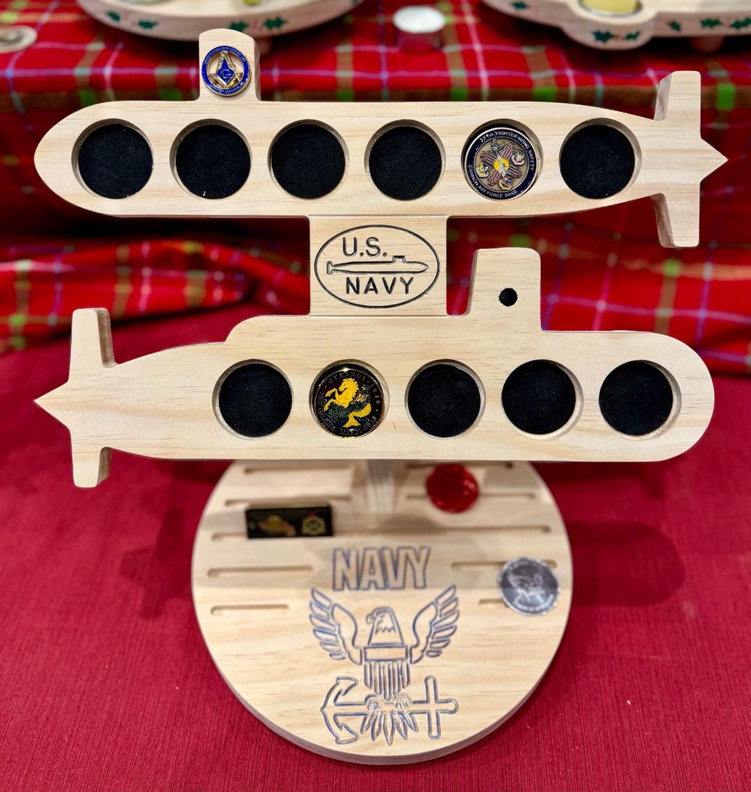 Challenge Coin and Pin Display (jet -air Force) - Etsy