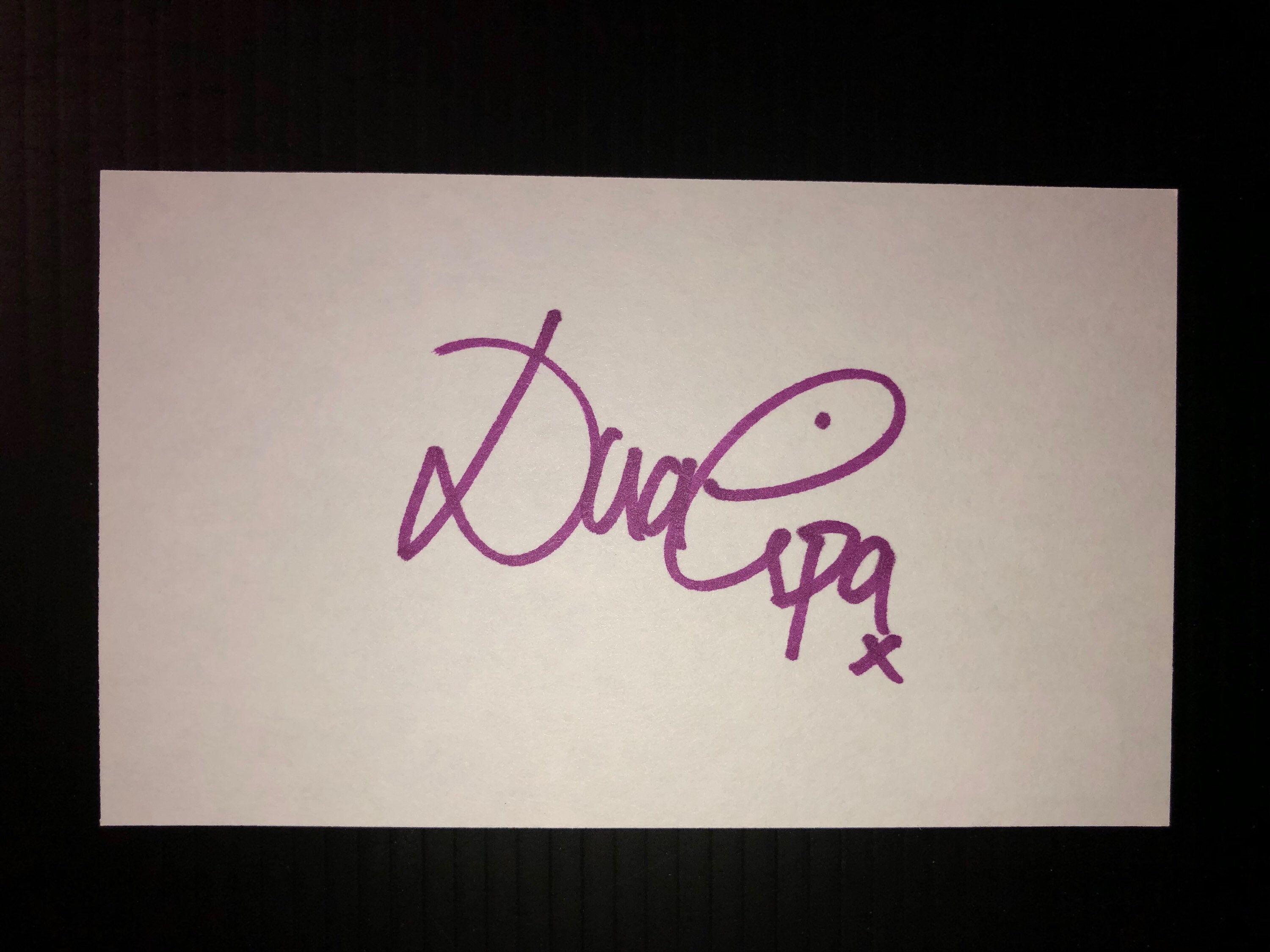 DUA LIPA Authentic Hand Signed Autograph Index Card With COA - Etsy