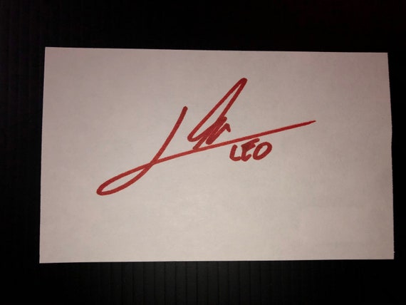 LEO MESSI Authentic Hand Signed Autograph Index Card With COA - Etsy