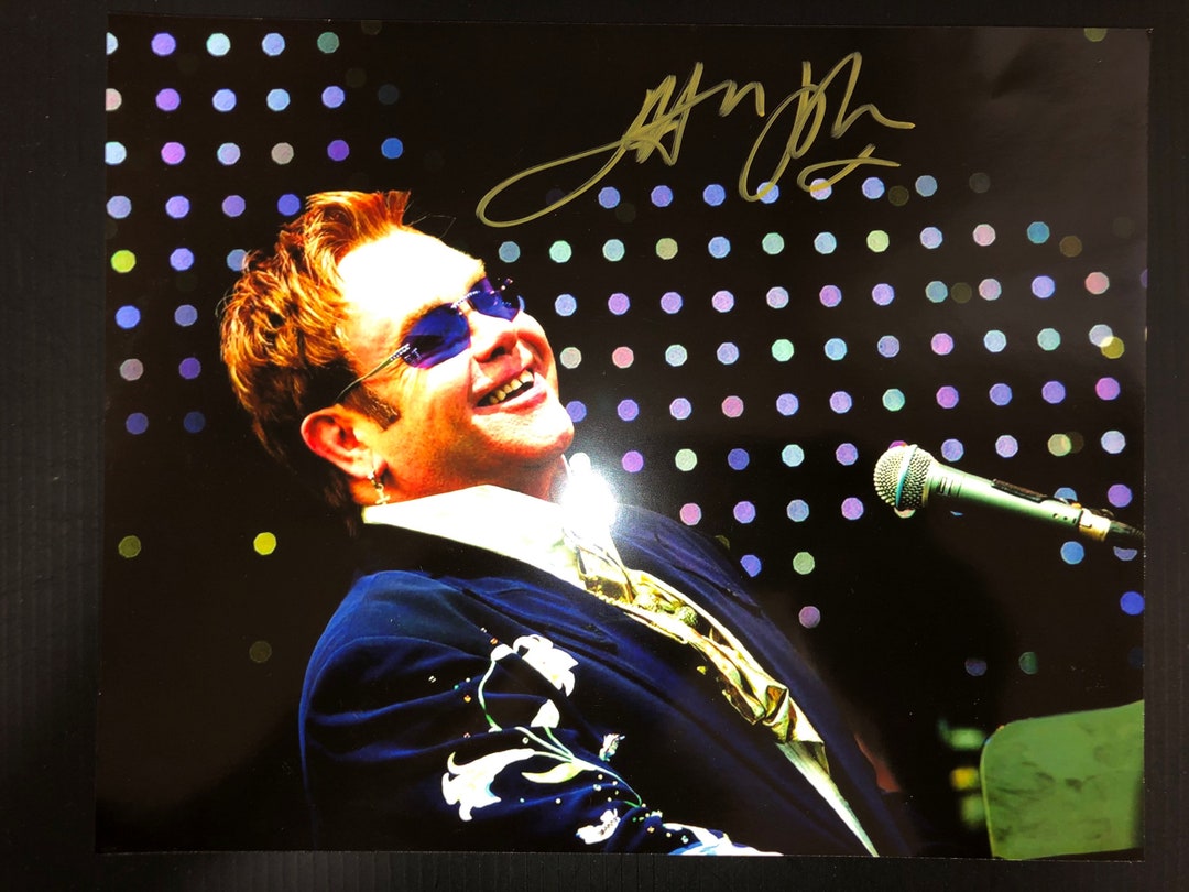 ELTON JOHN Hand Signed Autograph 8x10 Photo With COA - Etsy