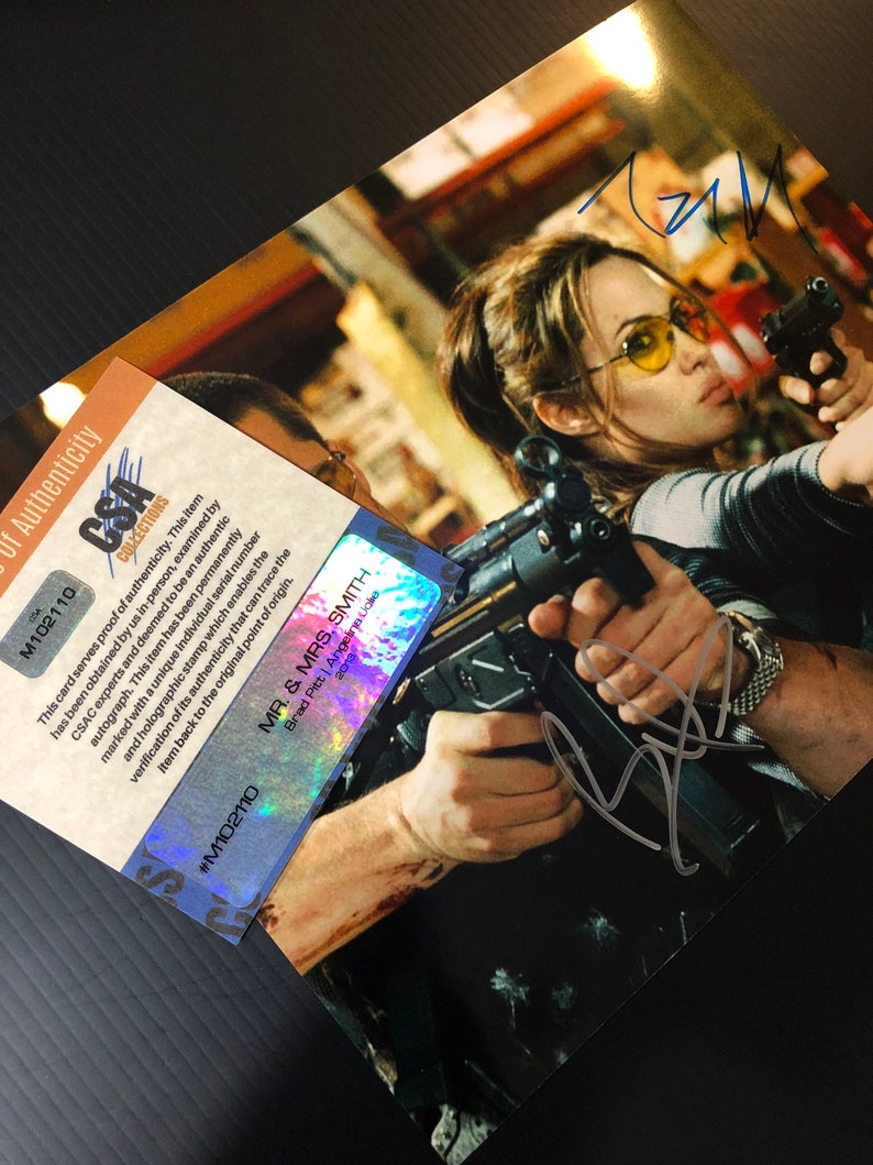 Mr and Mrs SMITH MOVIE Authentic Hand Signed Autograph 8x10 Photo With ...