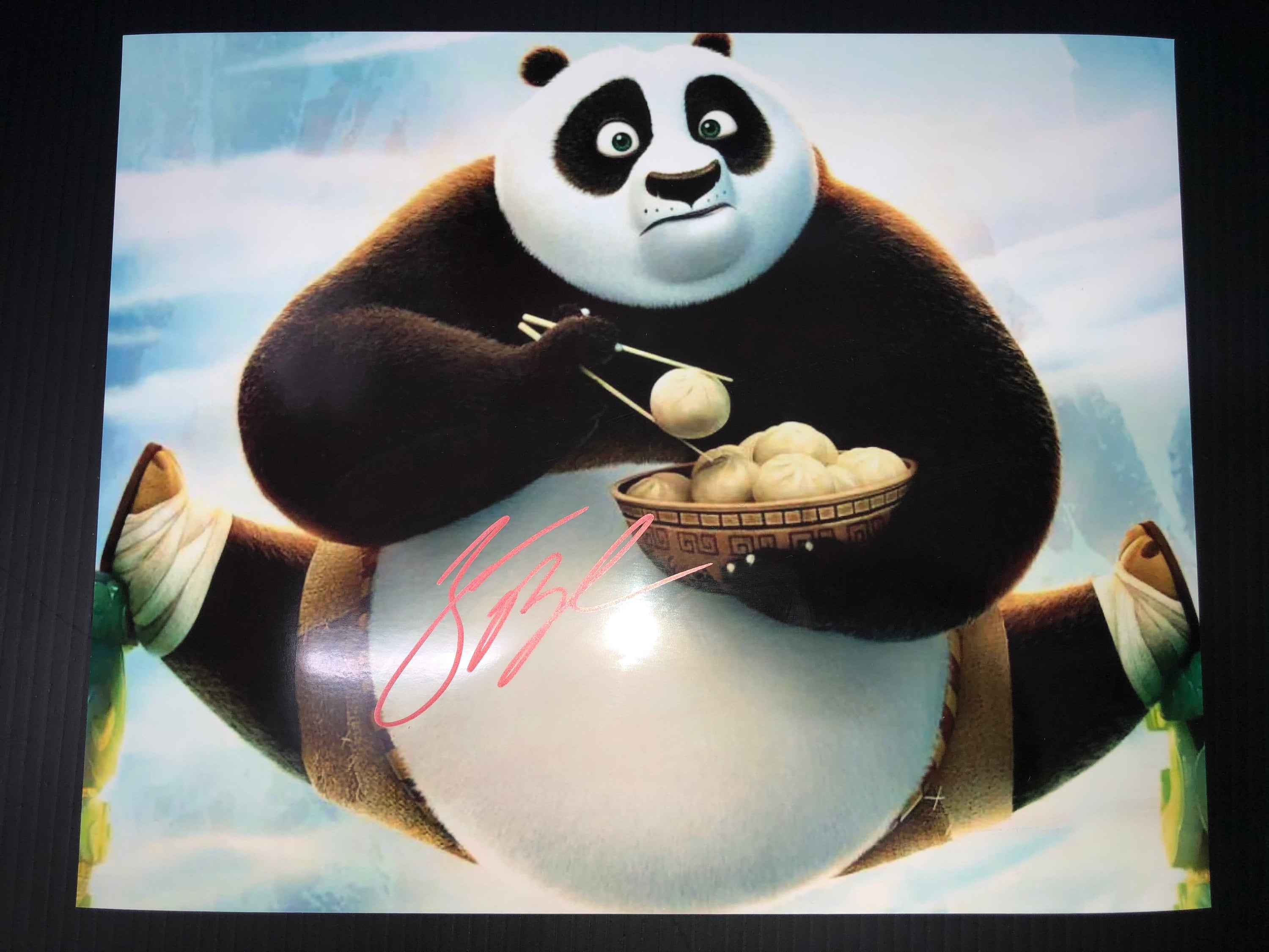 Kung Fu Panda Eating Peaches