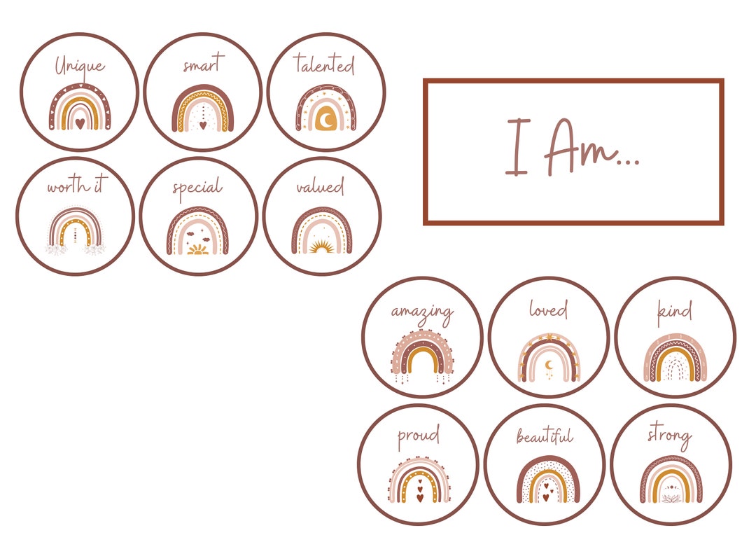 Boho Rainbow Positive Affirmation Classroom Decor - Download and ...