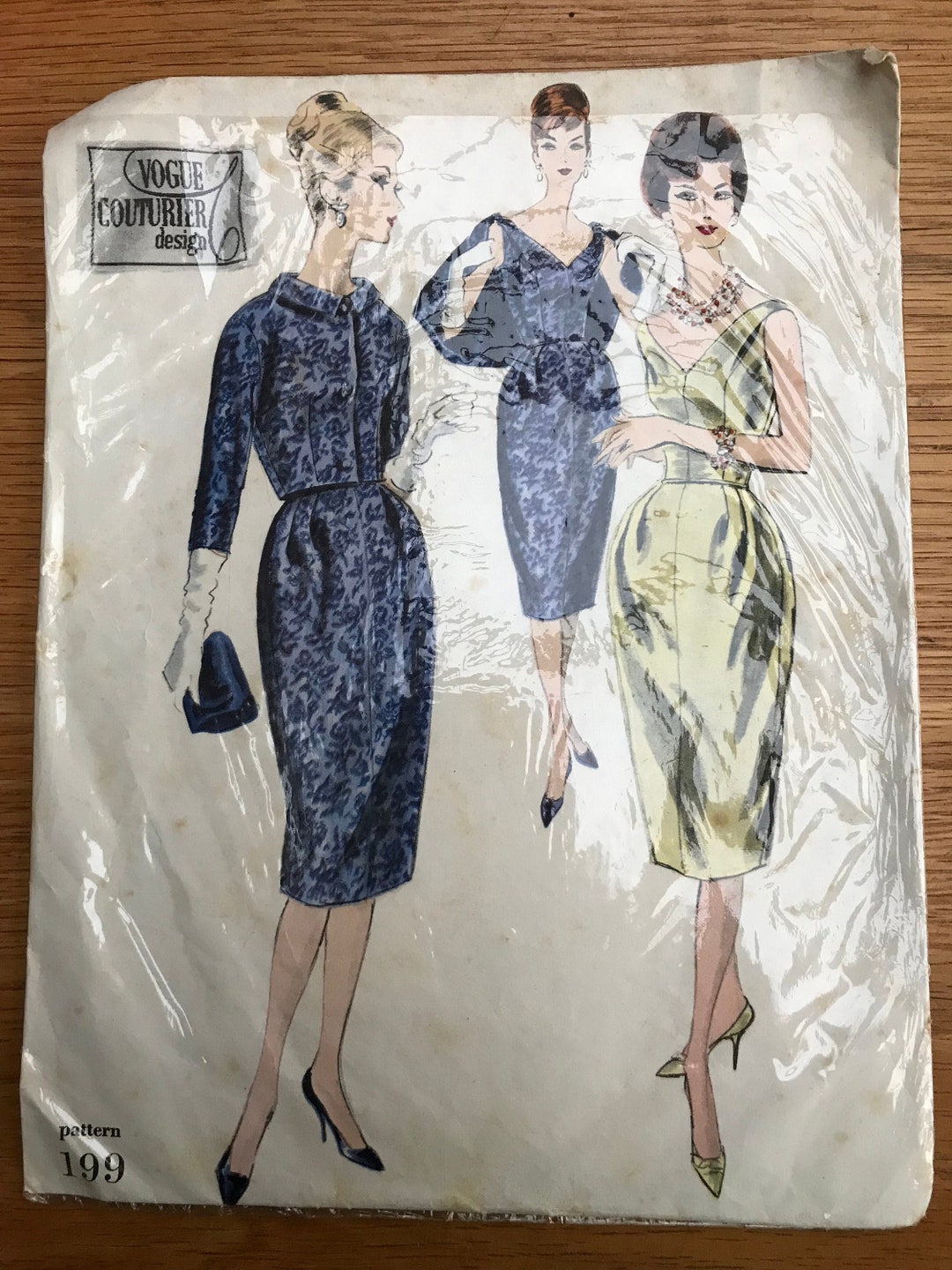 Vintage 1959 Vogue Couturier Sewing Pattern: One-piece Dress and Jacket ...
