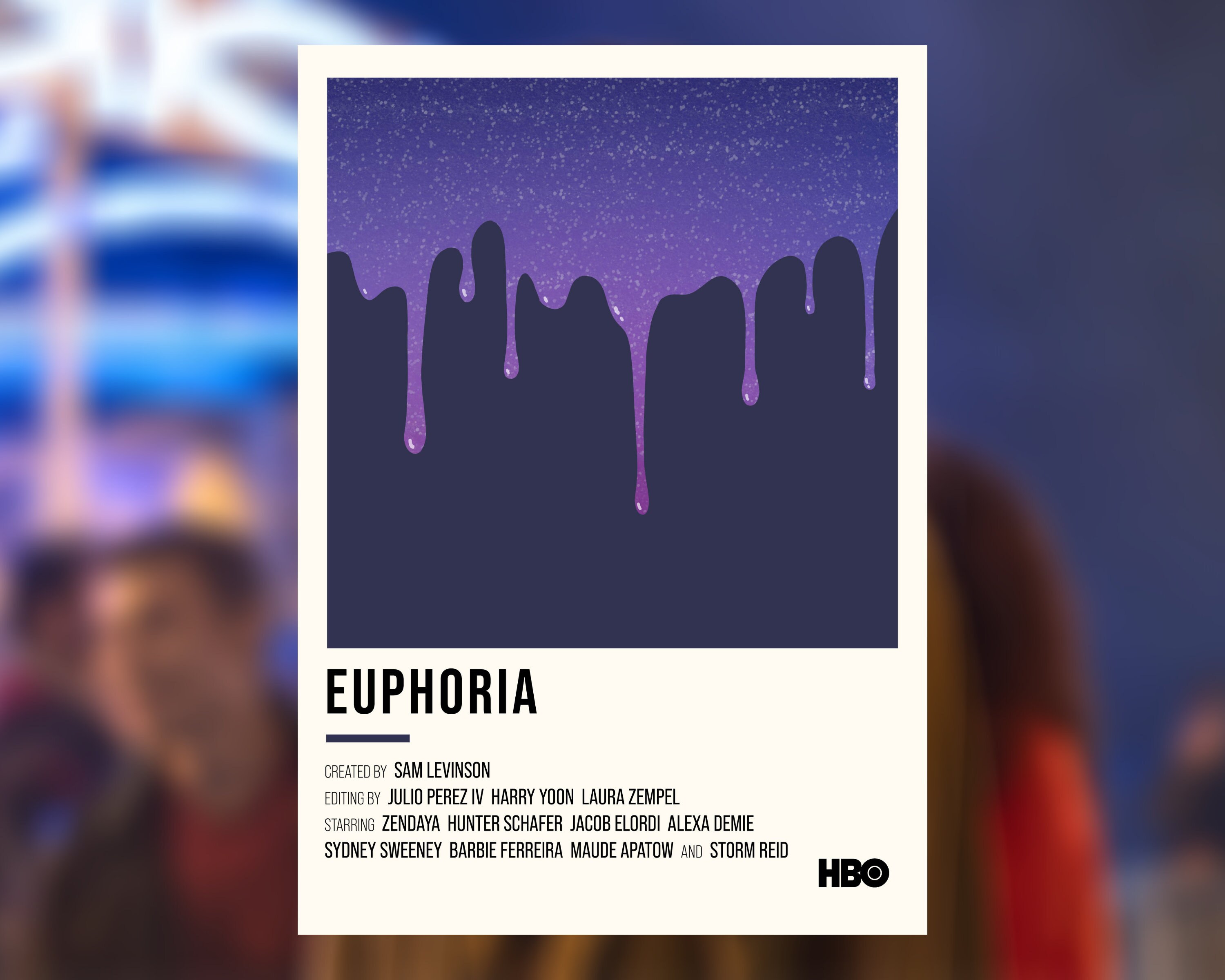 Euphoria Minimalist Illustration Style Print digital Download - Etsy ...