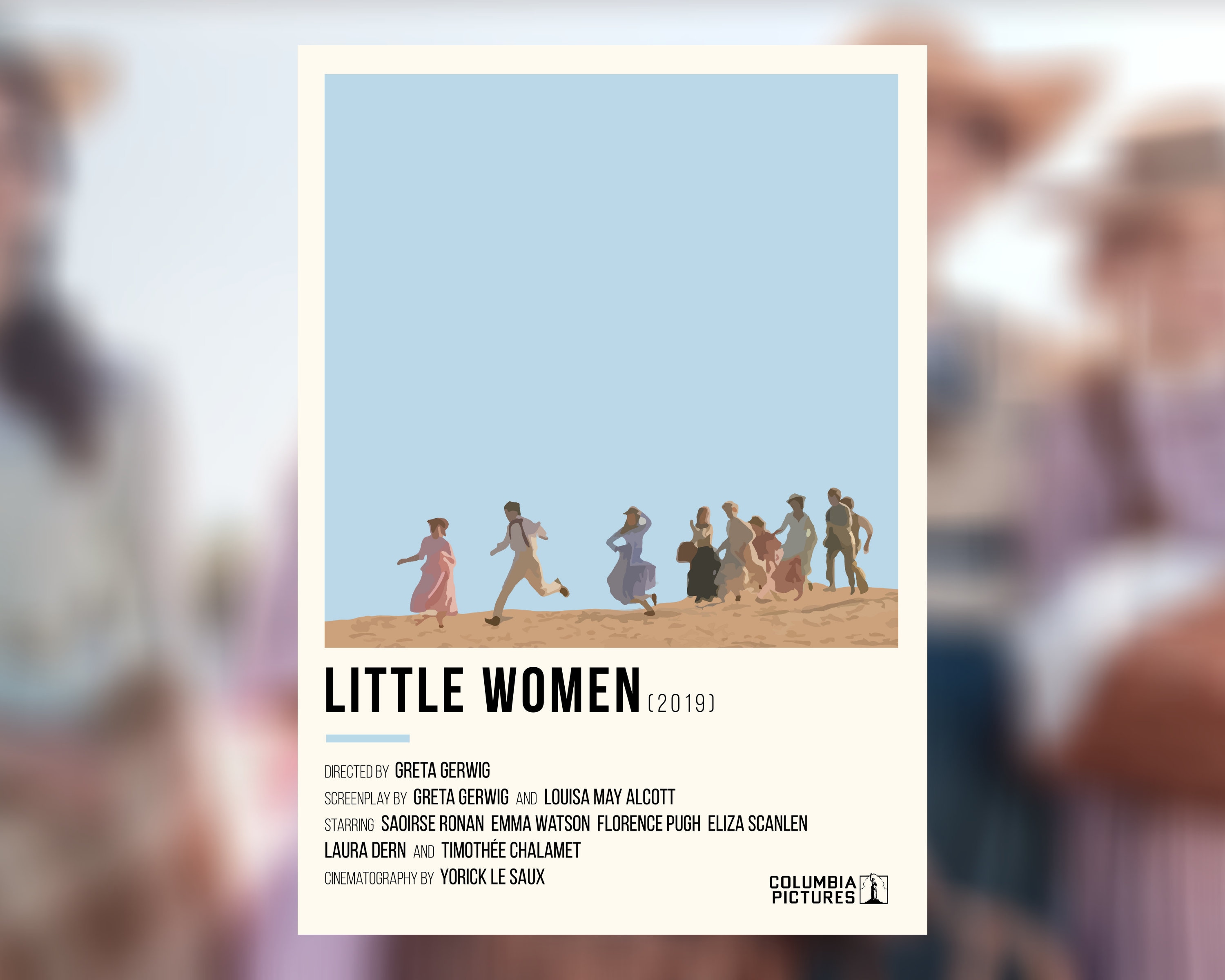 Little Women (2019) (version 2) - Minimalist Illustration Style Print ...