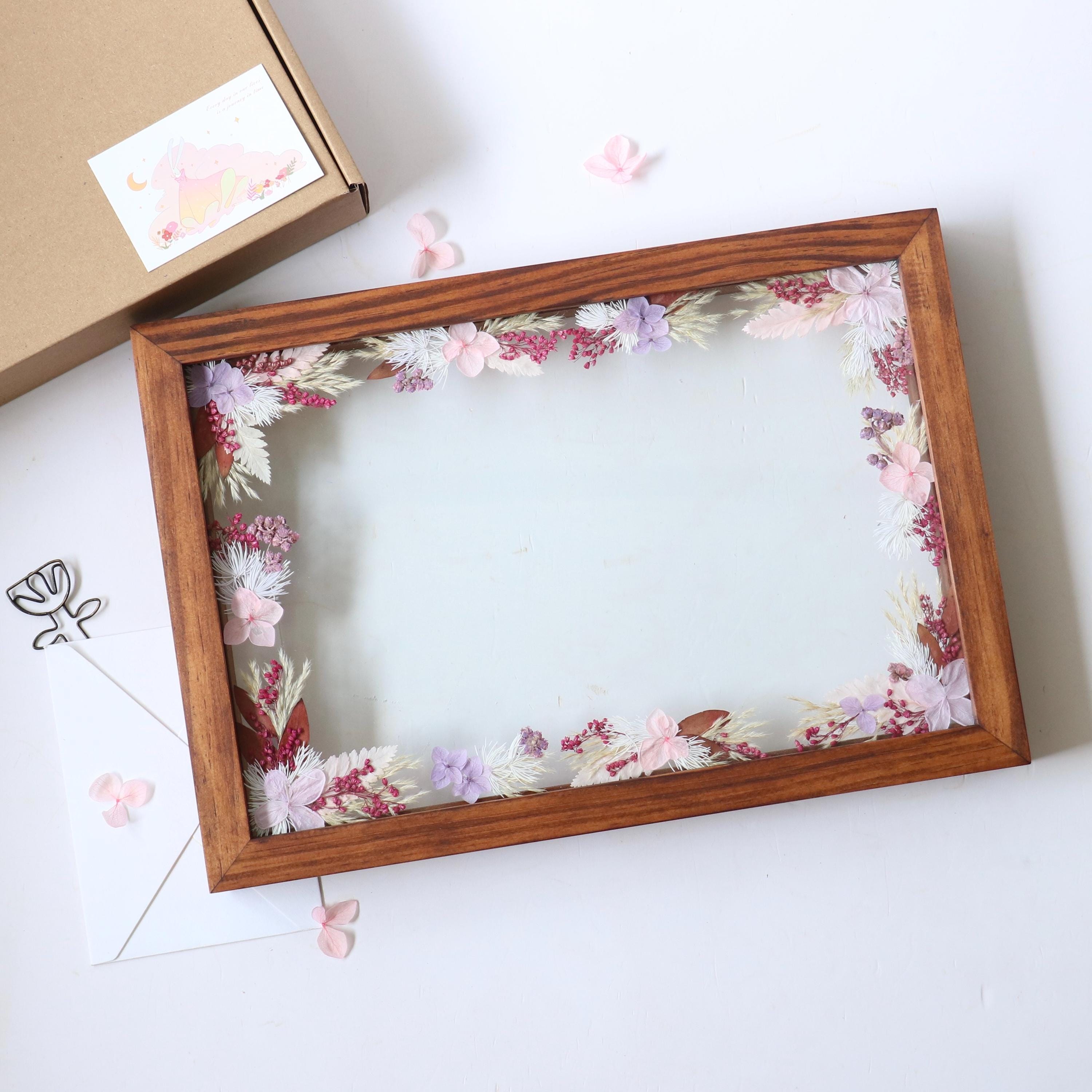 Custom Pressed Flower Wood Photo Frame - Floral Garden - Gift for Her ...