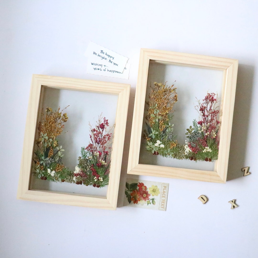 Pressed Flower Wood Photo Frame: Personalized Keepsake Gift (9x7 In) - Etsy