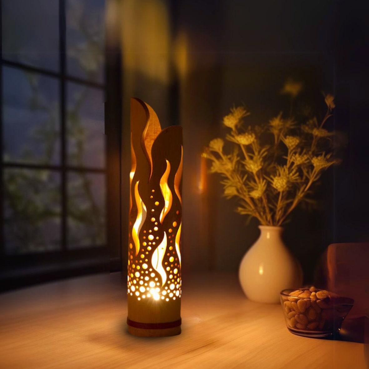 Bamboo Lamps - Bedroom Lamps - Desk Lamps - Ambient Lighting/japanese ...