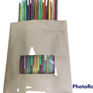 Eco Friendly Rice Drinking Straws - Bag of 100, Mixed Colors ...
