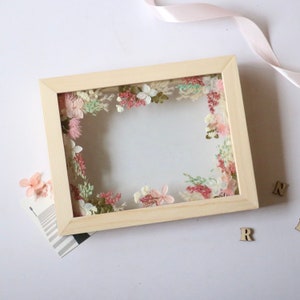 Custom Pressed Flower Photo Frame: Engraved Wood Floral Garden - Etsy