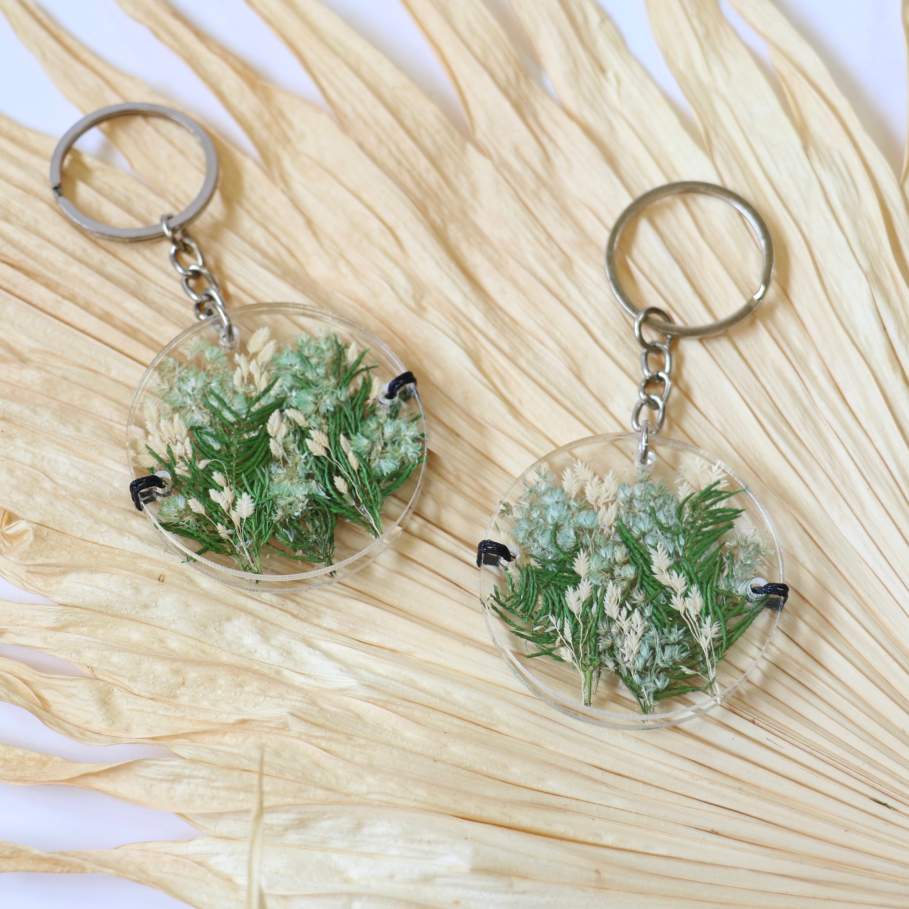 Keychain, Floral Keychain, Dried Flower Keychain, Gift for Her, Pressed ...
