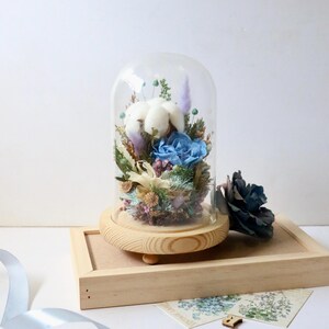 Dried Flower Arrangements/preserved Flowers Dome, Special Gifts for Mom ...